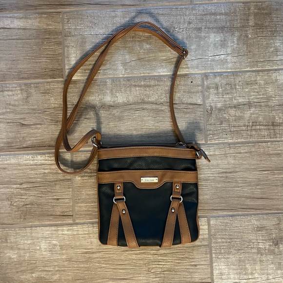 Koltov | Bags | Koltov Black And Tan Crossbody | Poshmark